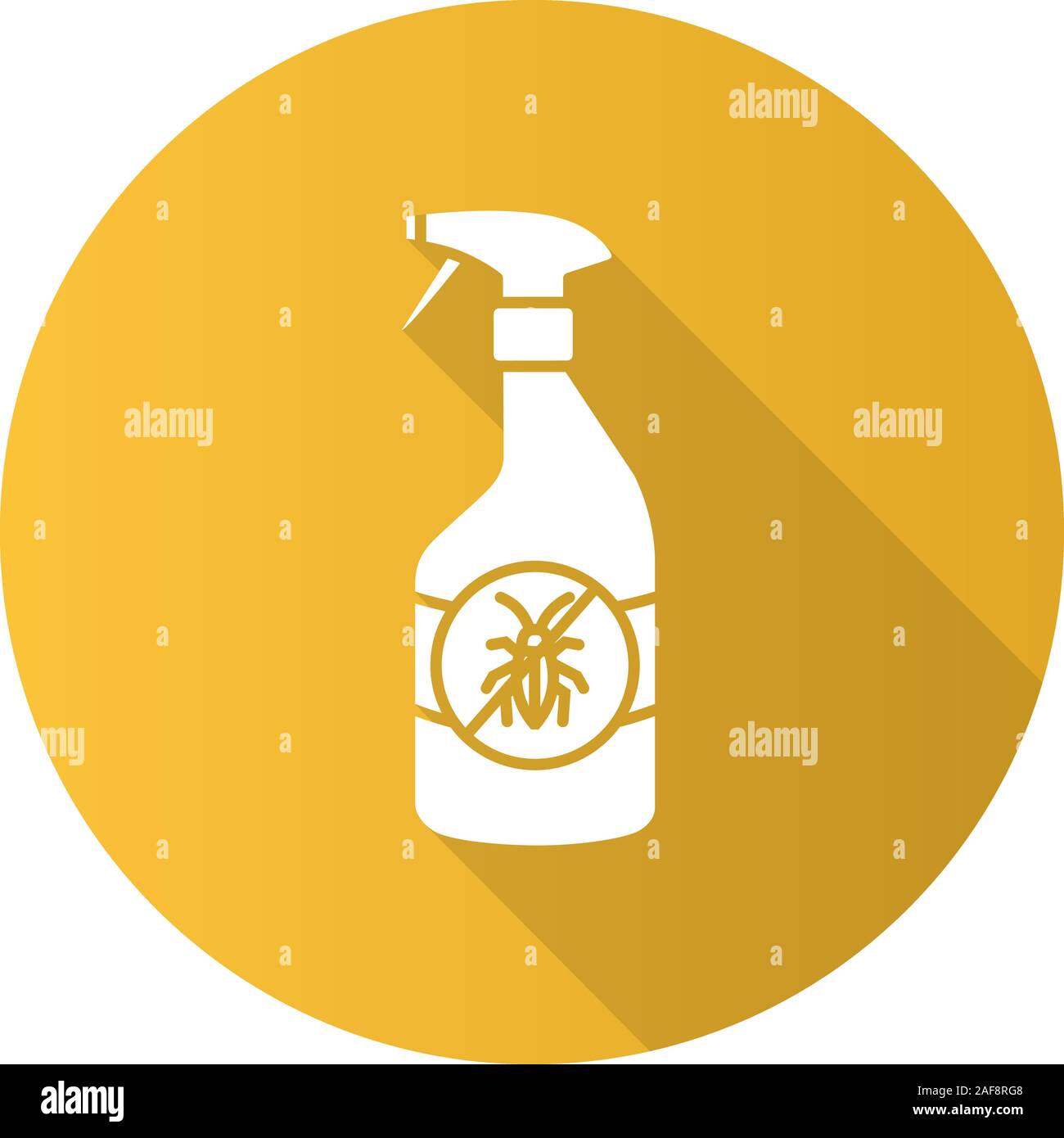 Insects repellent flat design long shadow glyph icon. Anti-cockroach ...