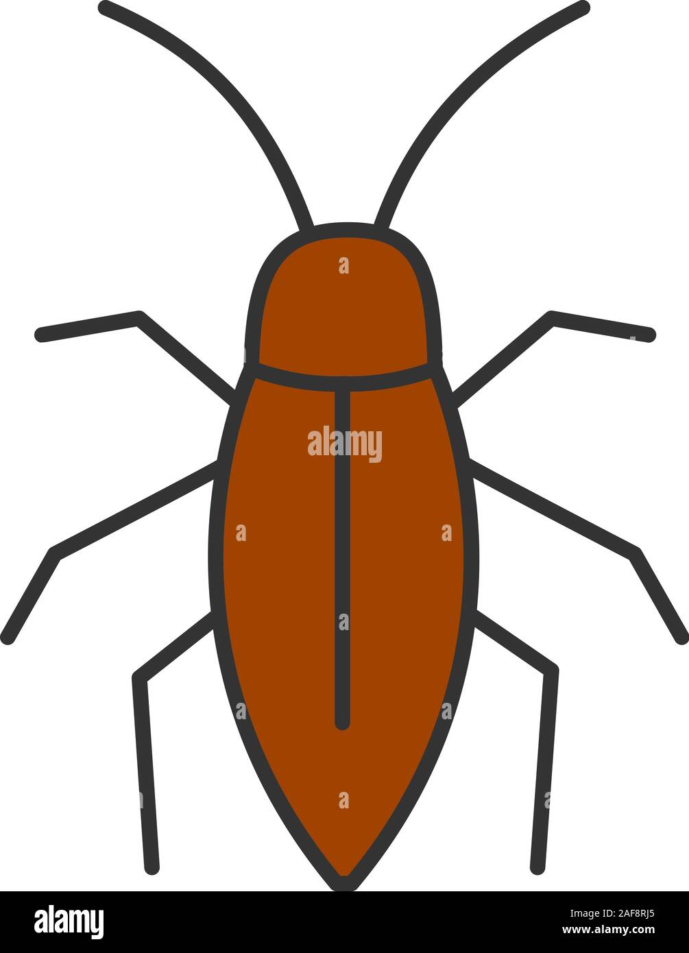 Cockroach color icon. Insect. Isolated vector illustration Stock Vector ...