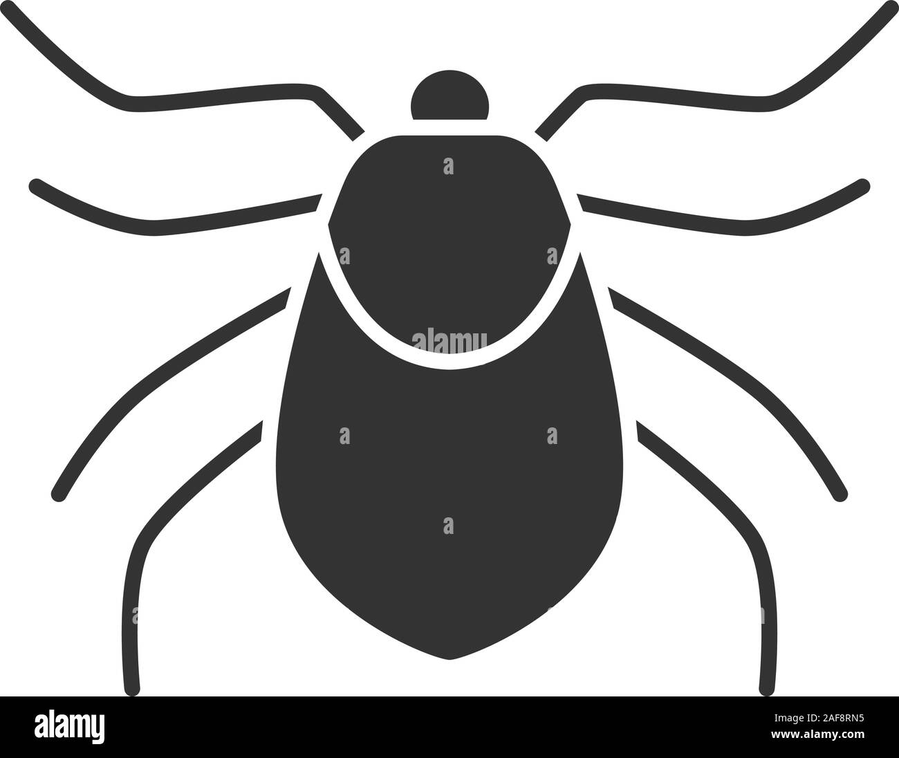 Mite Glyph Icon Acari Silhouette Symbol Insect Pest Negative Space