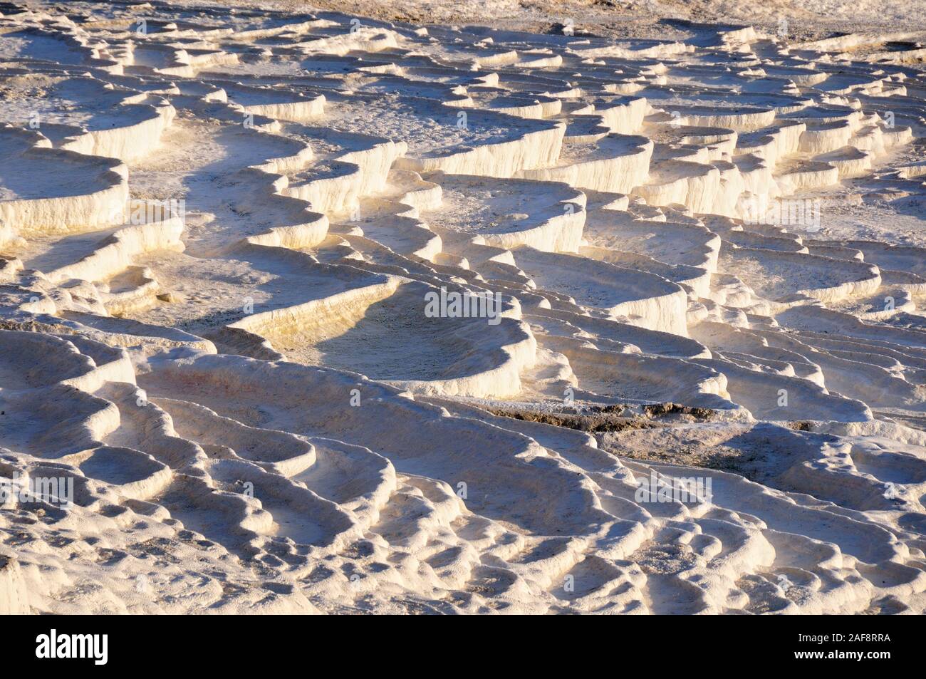 Calcium Travertines pools, Pamukkale. Hierapolis, Turkey Stock Photo ...
