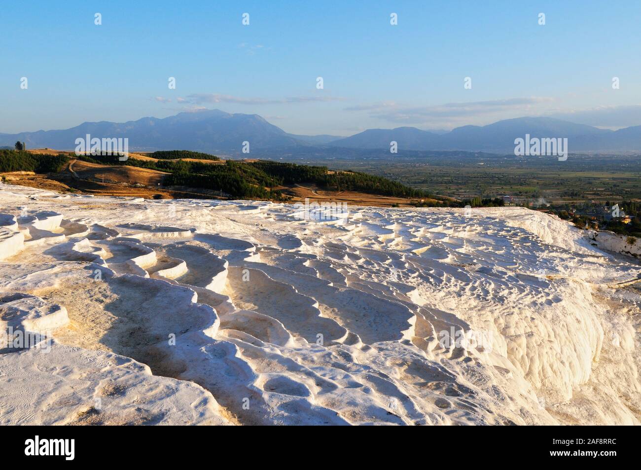 Calcium Travertines pools, Pamukkale. Hierapolis, Turkey Stock Photo - Alamy