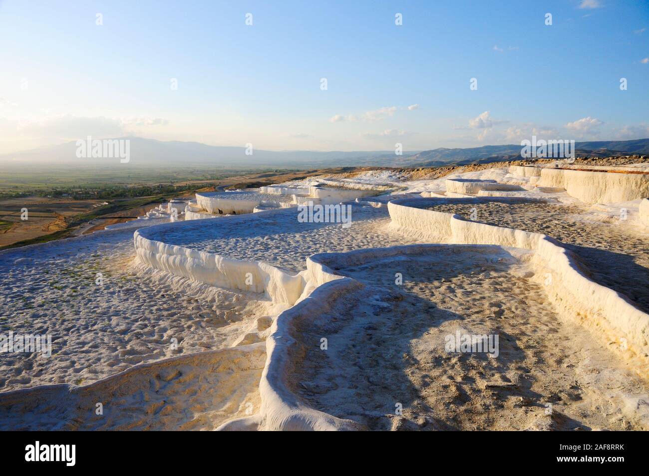 Calcium Travertines pools, Pamukkale. Hierapolis, Turkey Stock Photo - Alamy