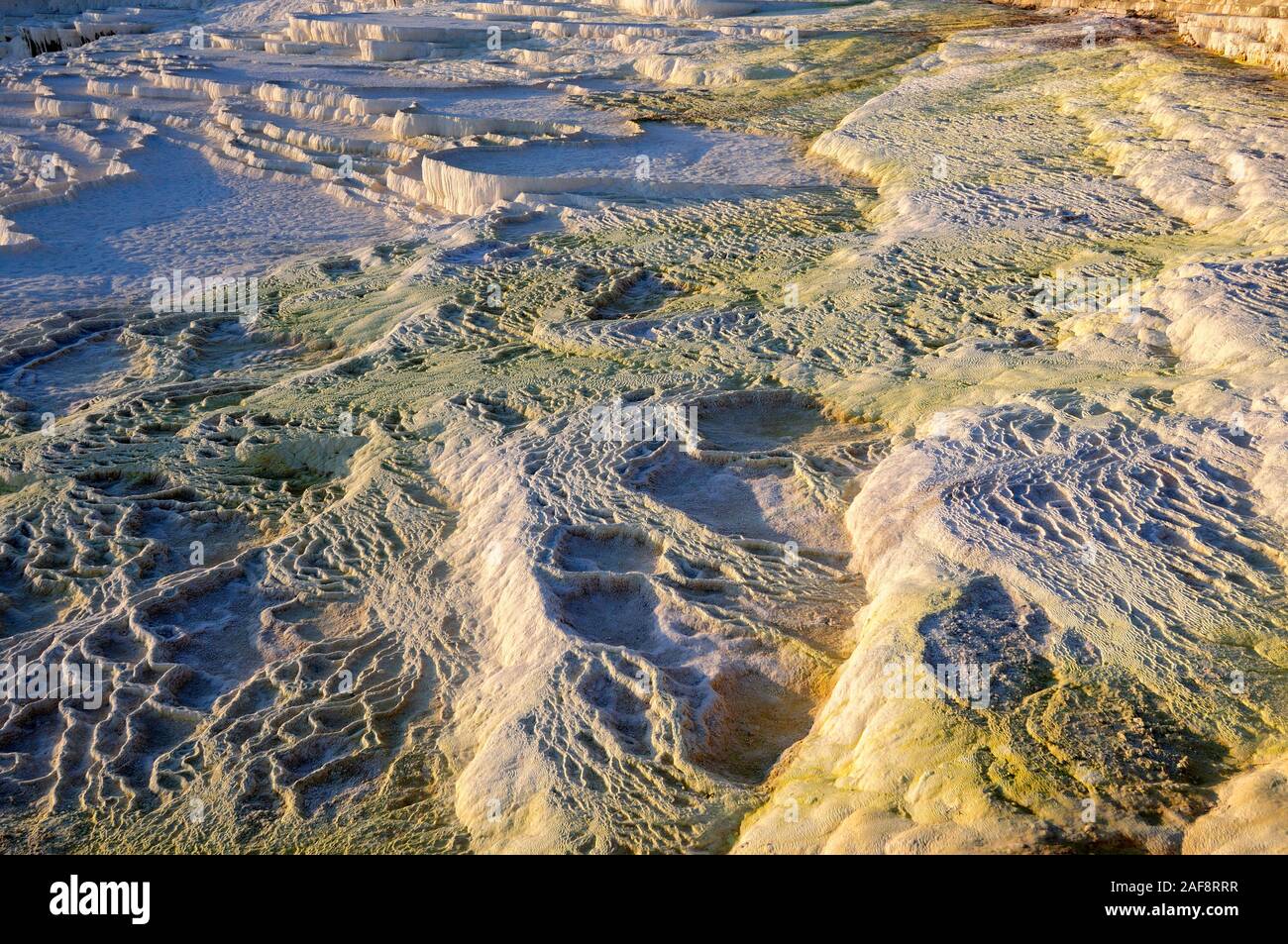 Calcium Travertines pools, Pamukkale. Hierapolis, Turkey Stock Photo - Alamy