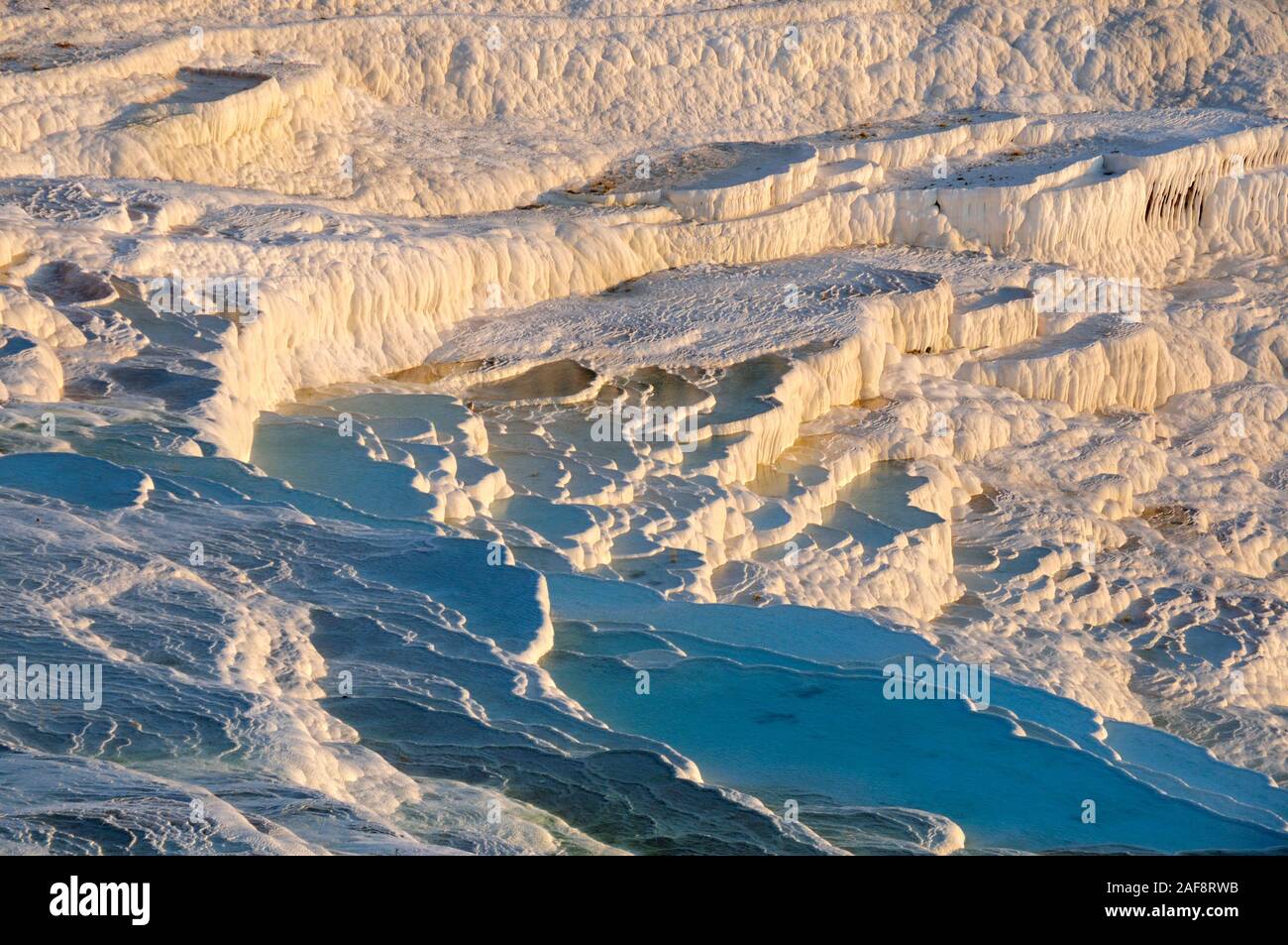 Calcium Travertines pools, Pamukkale. Hierapolis, Turkey Stock Photo - Alamy