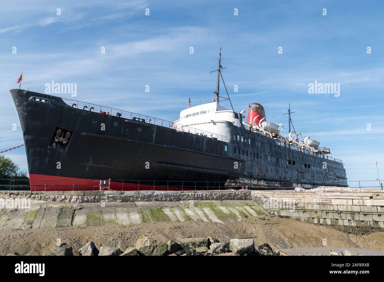 Llanerchy y Mor dock showing The Duke Of Lancaster ship near Mostyn ...