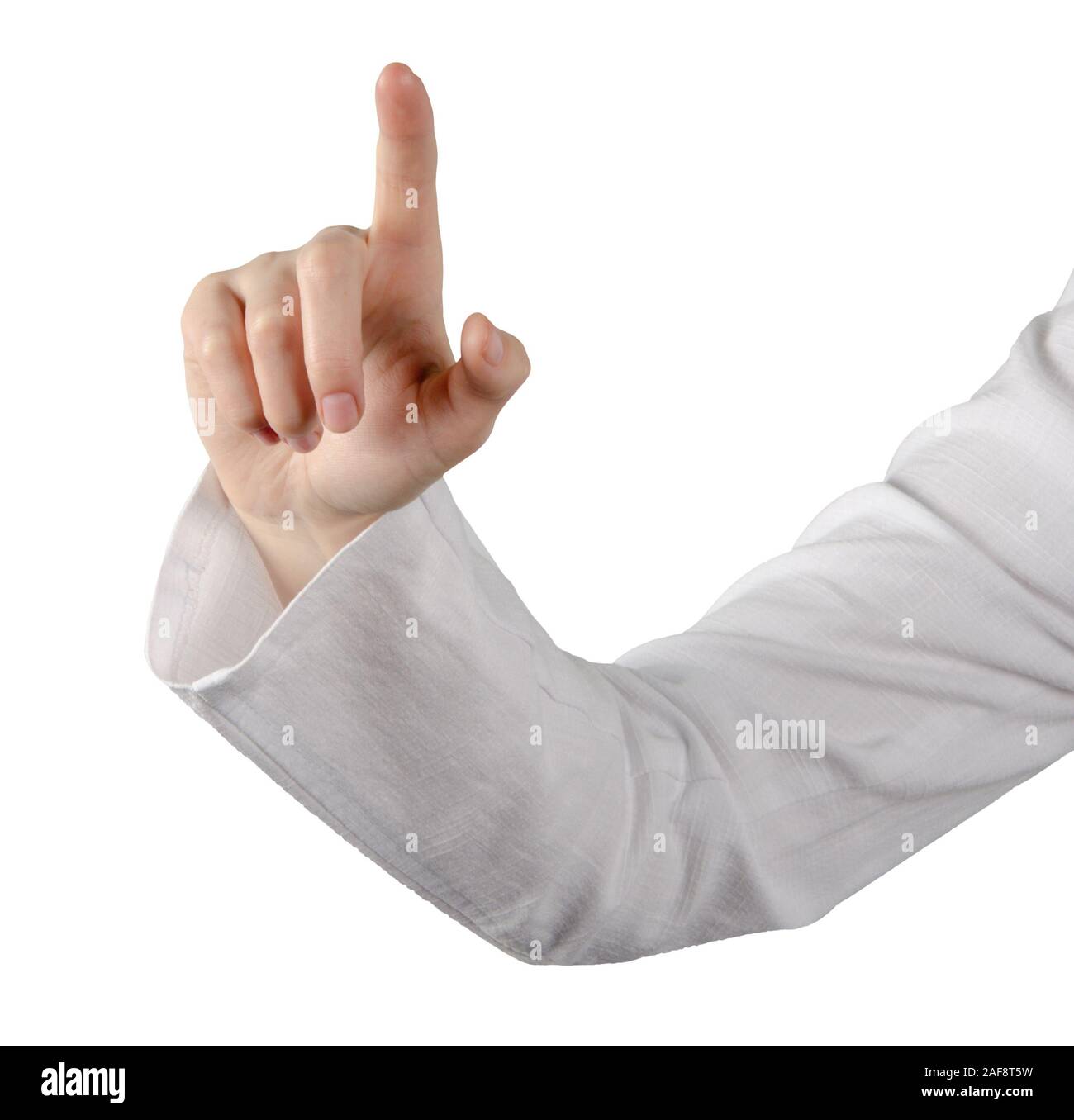 Hand pointing up Stock Photo - Alamy