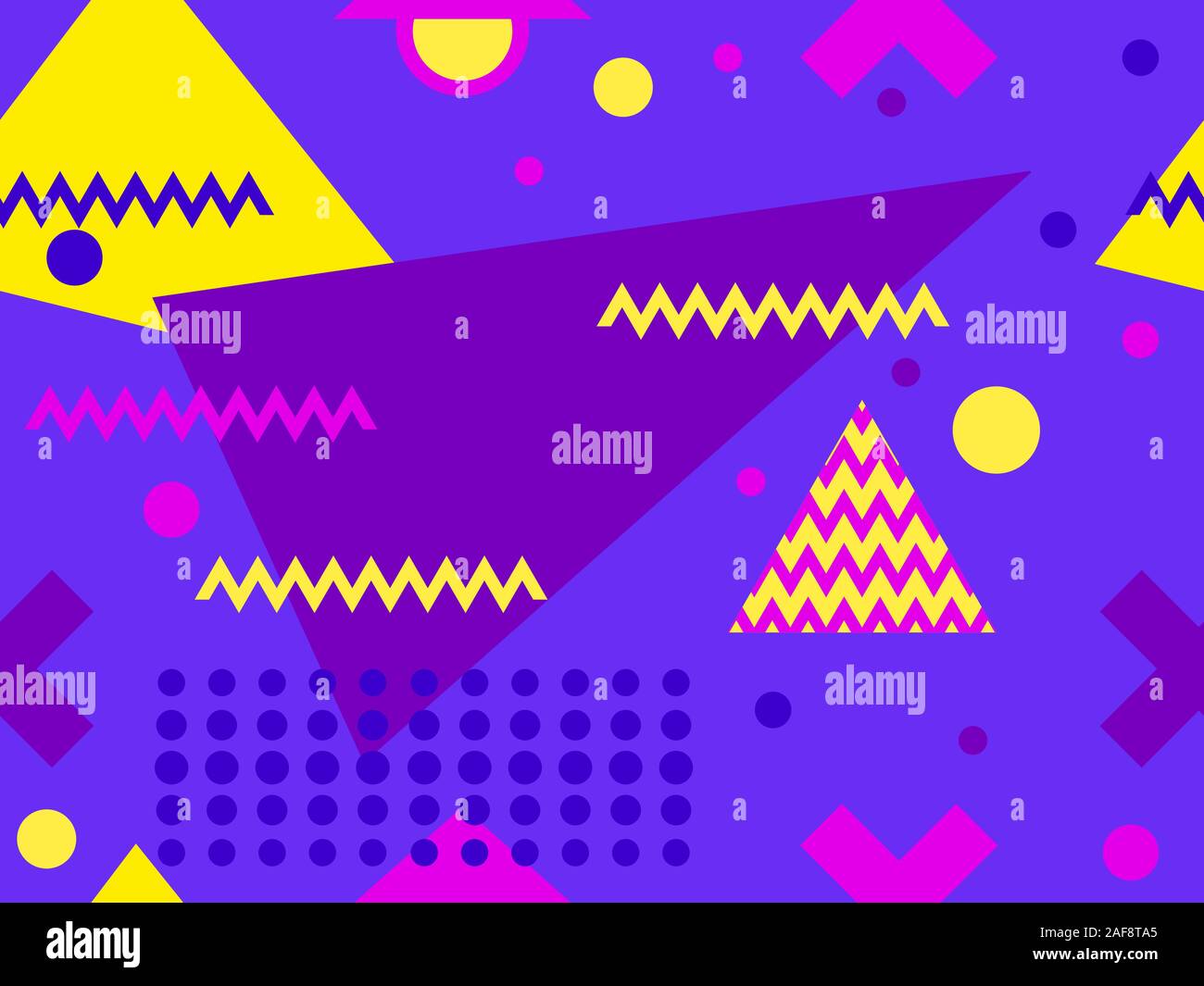 Memphis seamless pattern. Retro background, geometric shapes in the ...