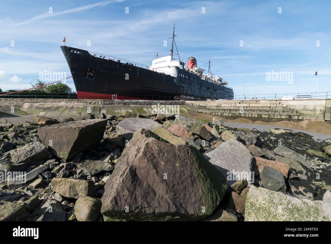 Llanerchy y Mor dock showing The Duke Of Lancaster ship near Mostyn ...