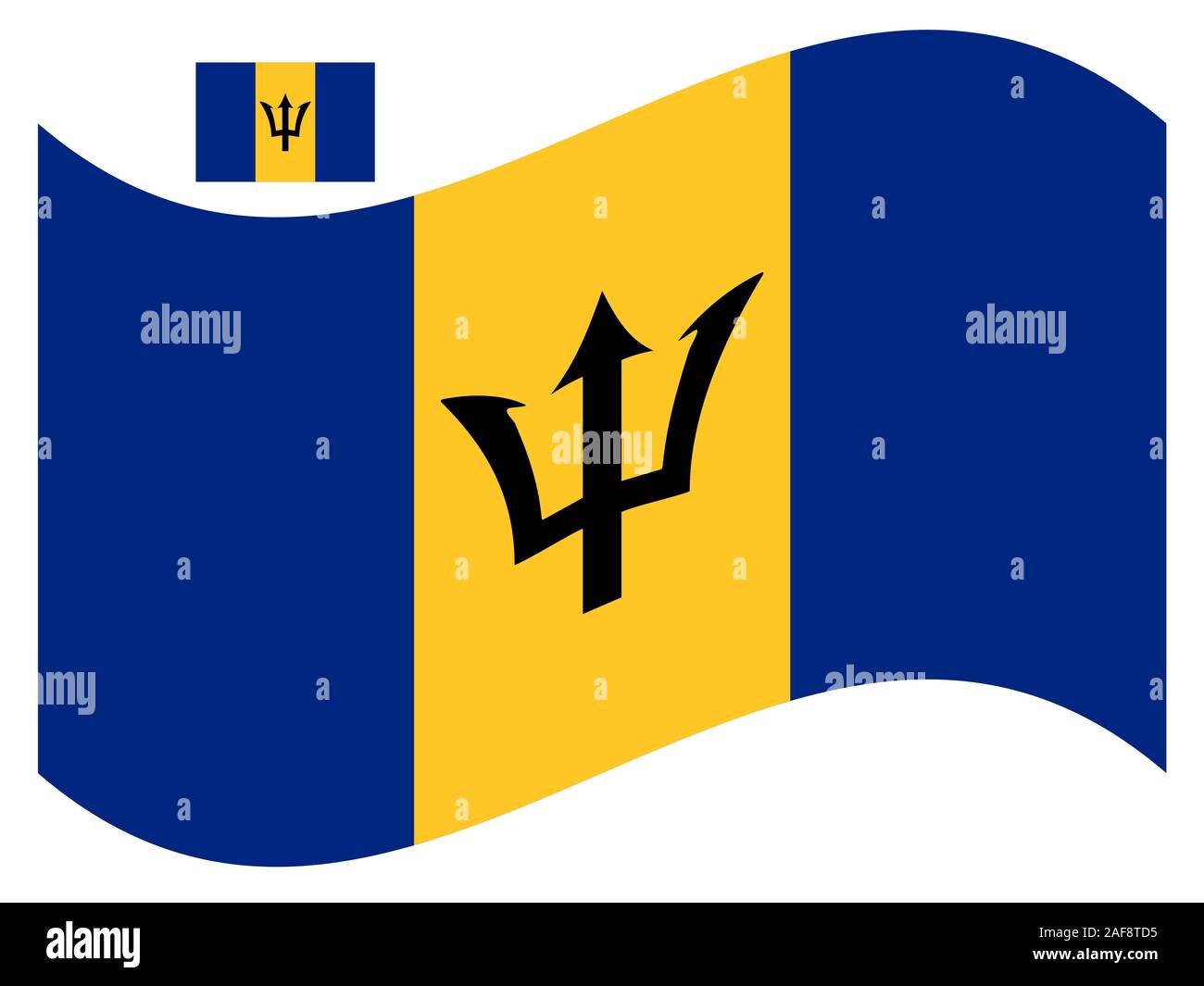 Wave Barbados Flag Vector illustration Eps 10 Stock Vector Image & Art ...