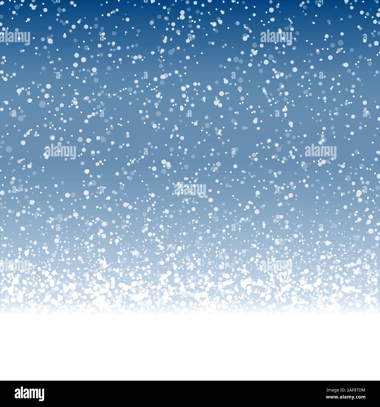 vector file with beautiful falling snow flakes on blue colored ...