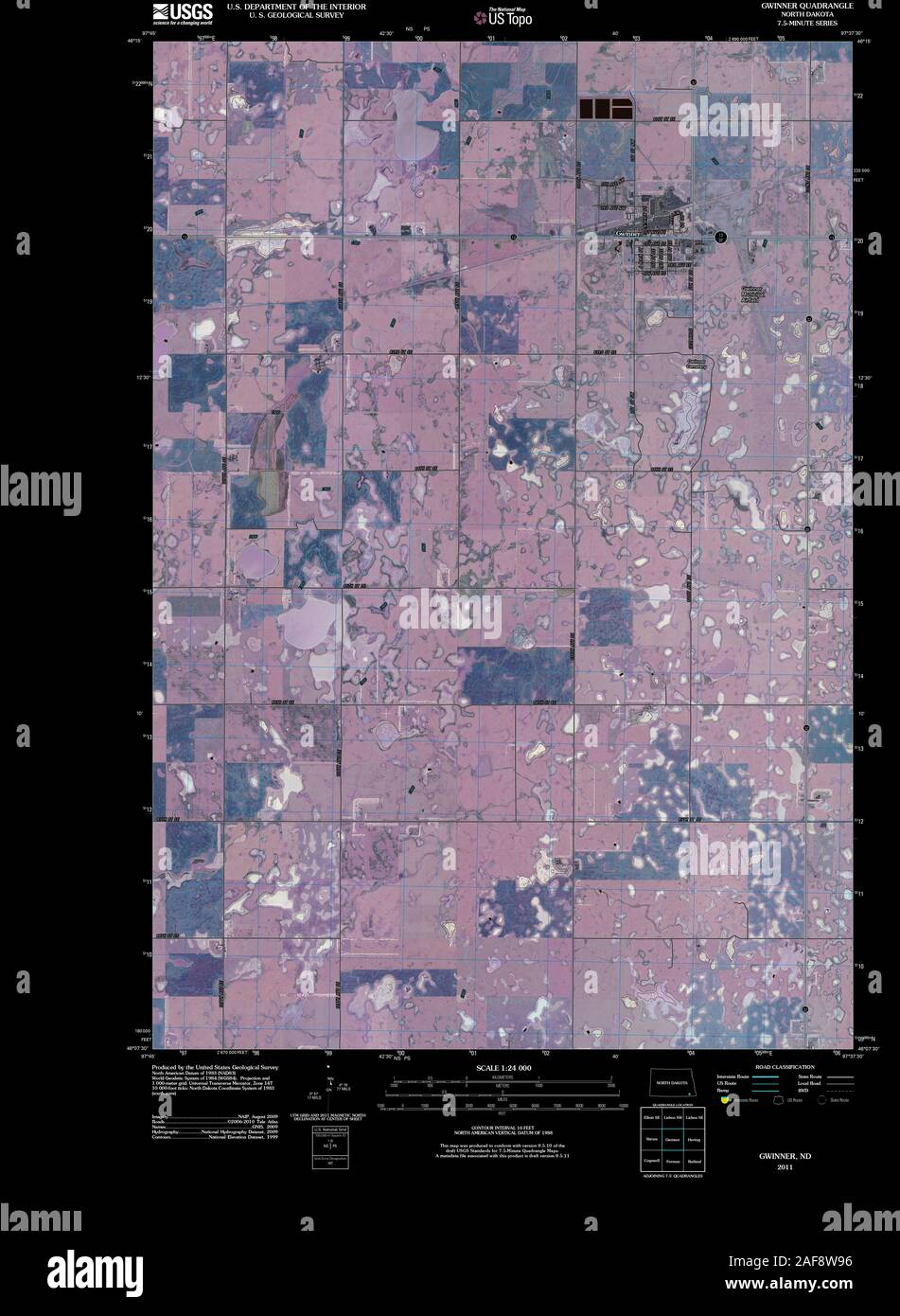 Map of gwinner north dakota hi-res stock photography and images - Alamy