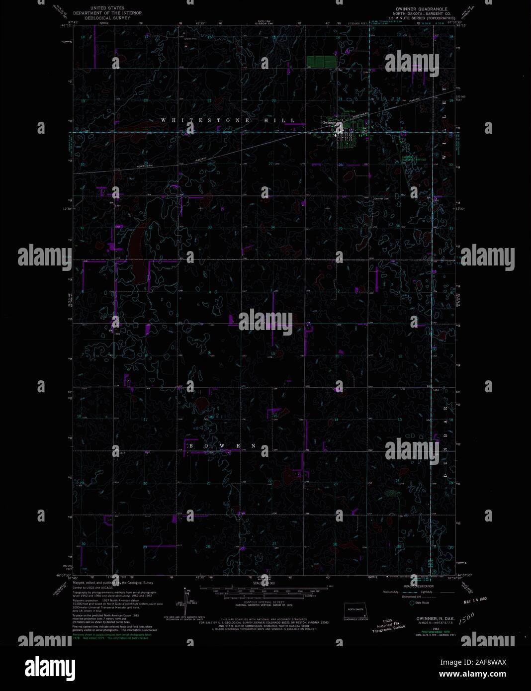 Map of gwinner hi-res stock photography and images - Alamy