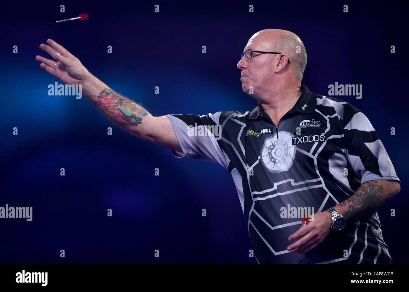 Kevin Burness during his match against Jelle Klaasen during day one of ...