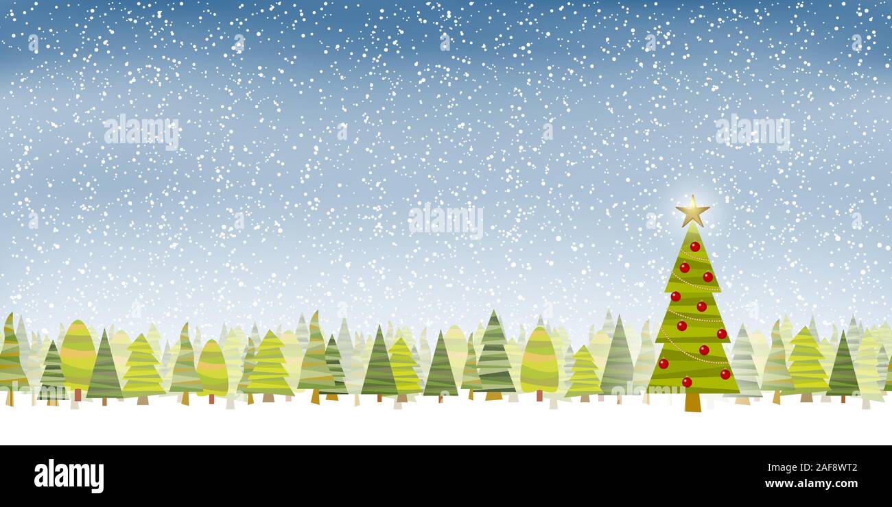Christmas decorations in snow Stock Vector Images - Alamy