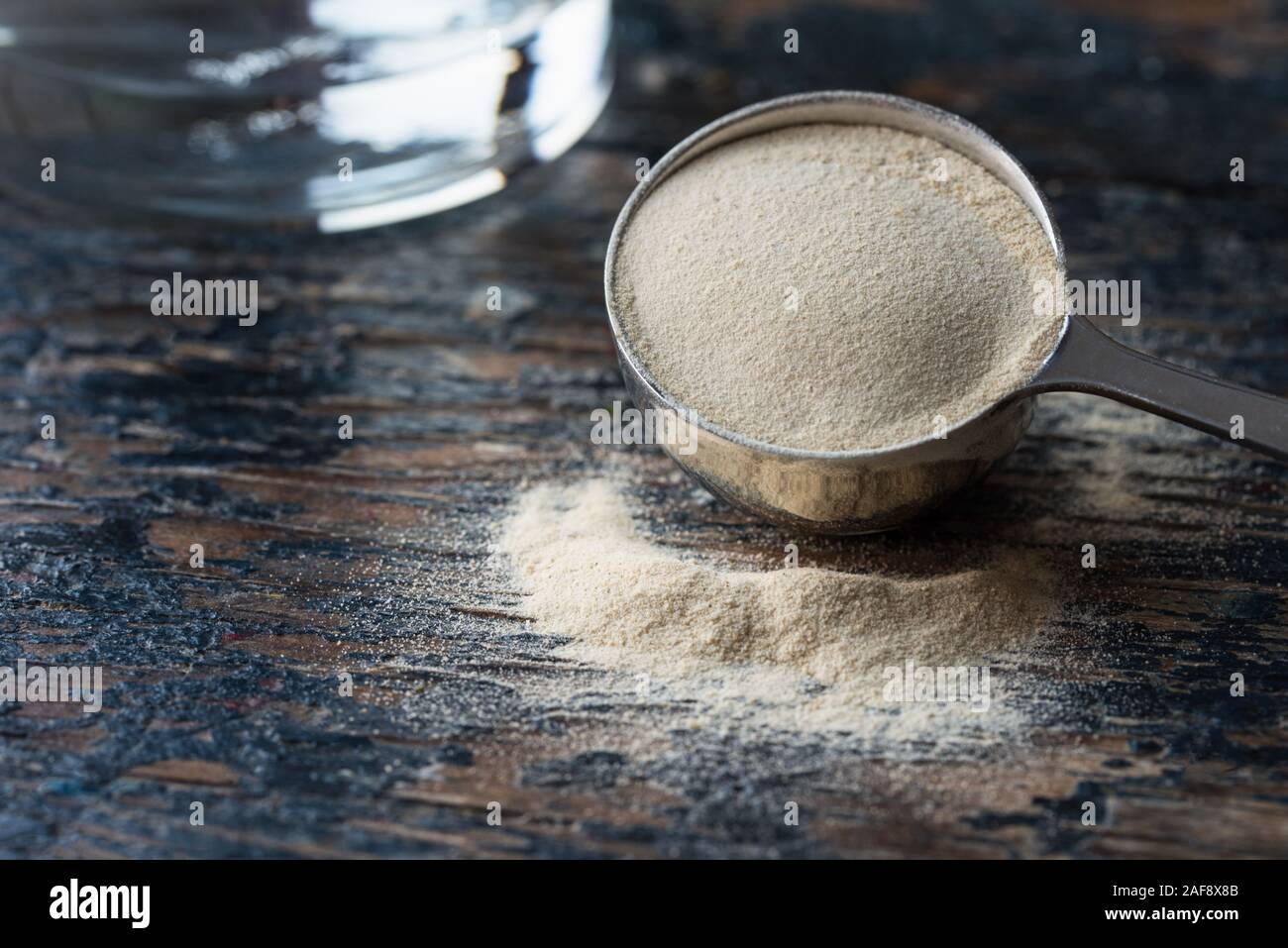 Protein Powder Spilled from a Scoop Stock Photo - Alamy