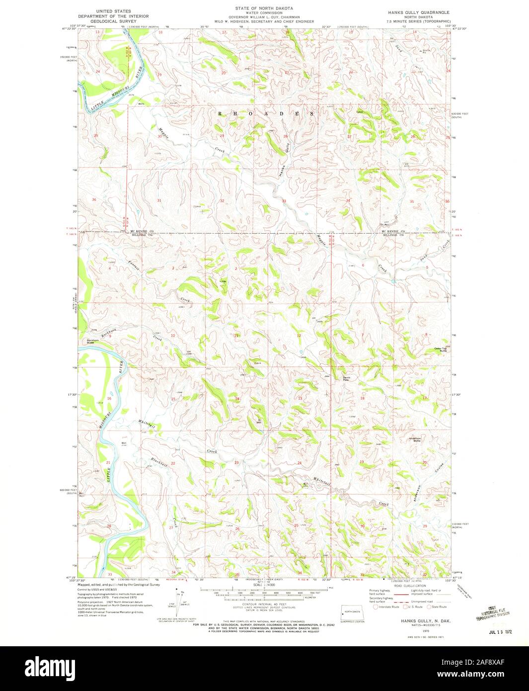 Hanks north dakota map hi-res stock photography and images - Alamy