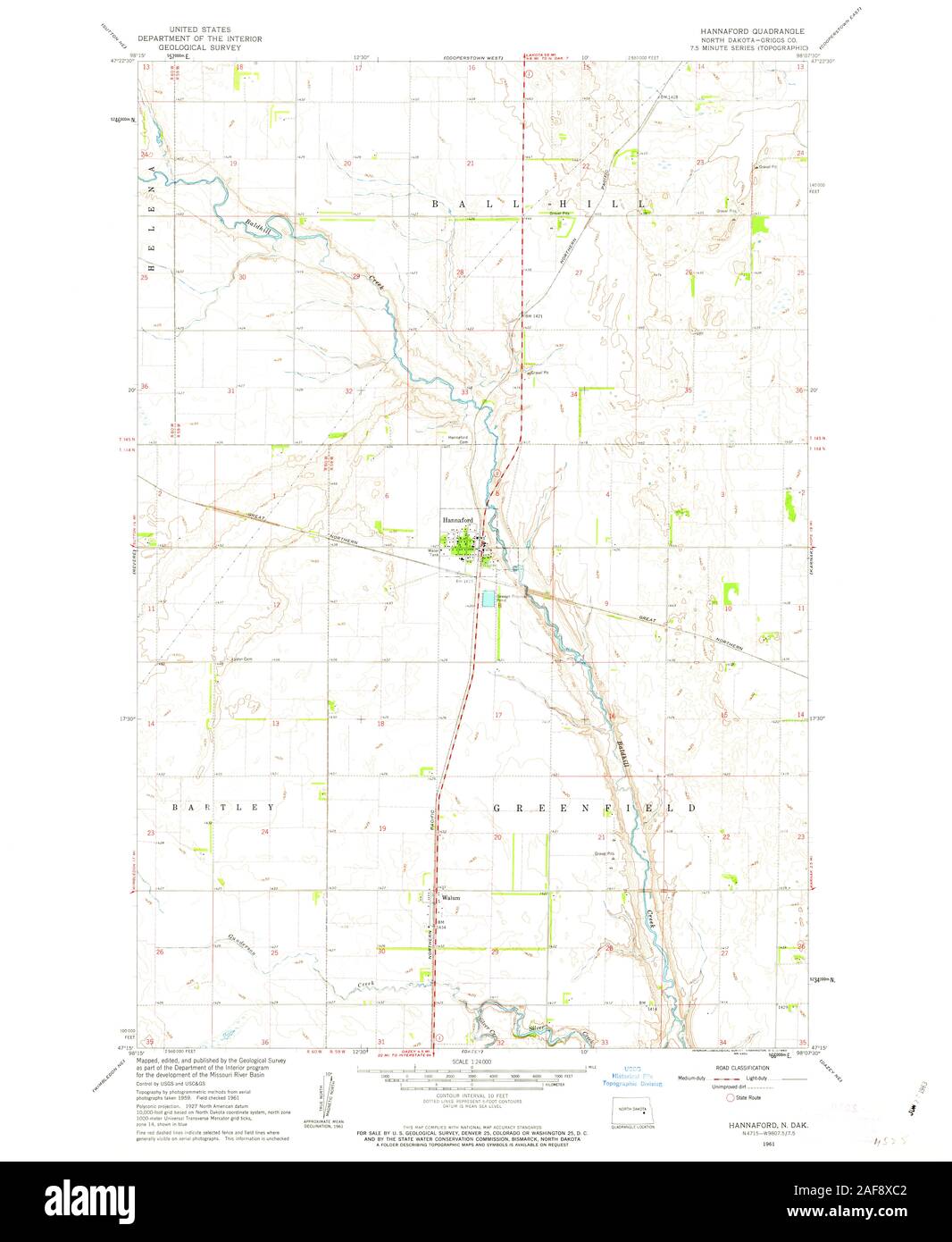 Hannaford north dakota map Cut Out Stock Images & Pictures - Alamy