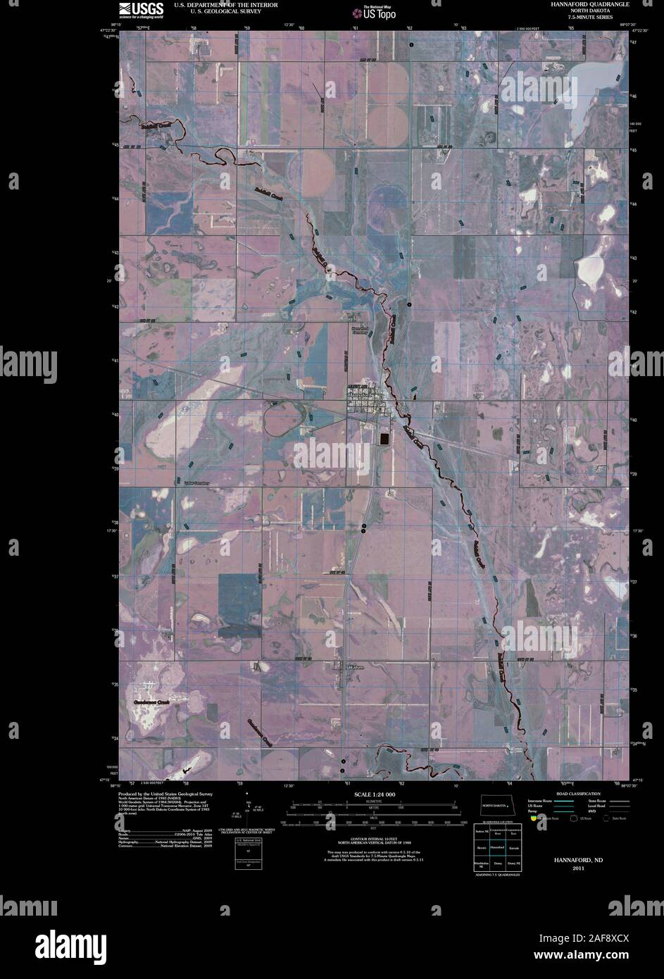 Hannaford north dakota map hi-res stock photography and images - Alamy
