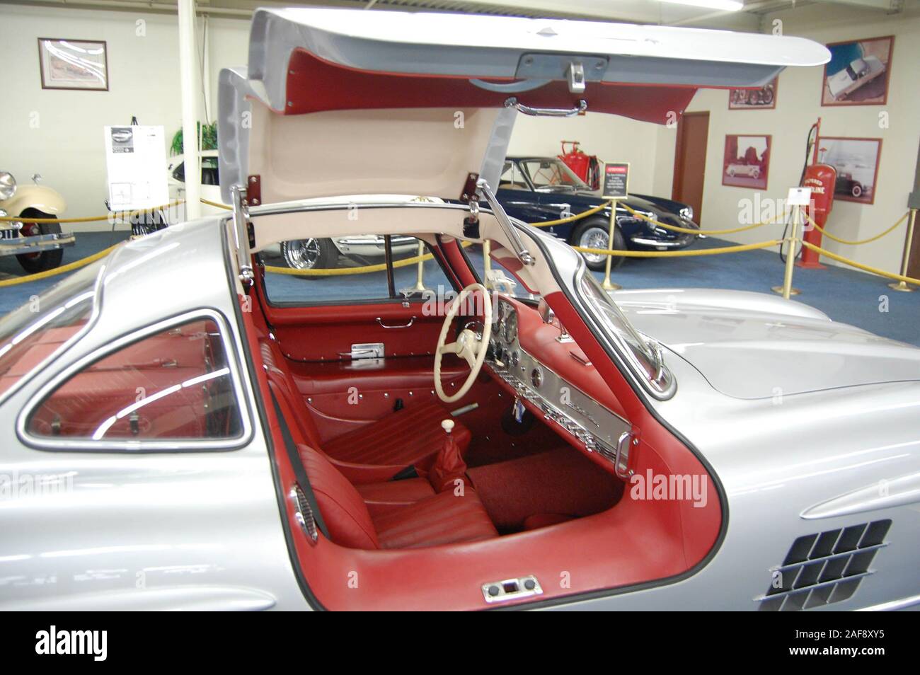 Silver Car With Red Interior