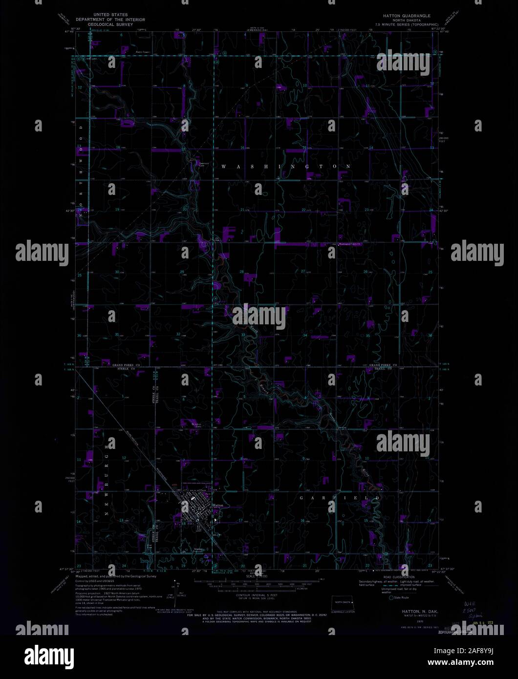 Map of hatton north dakota hi-res stock photography and images - Alamy