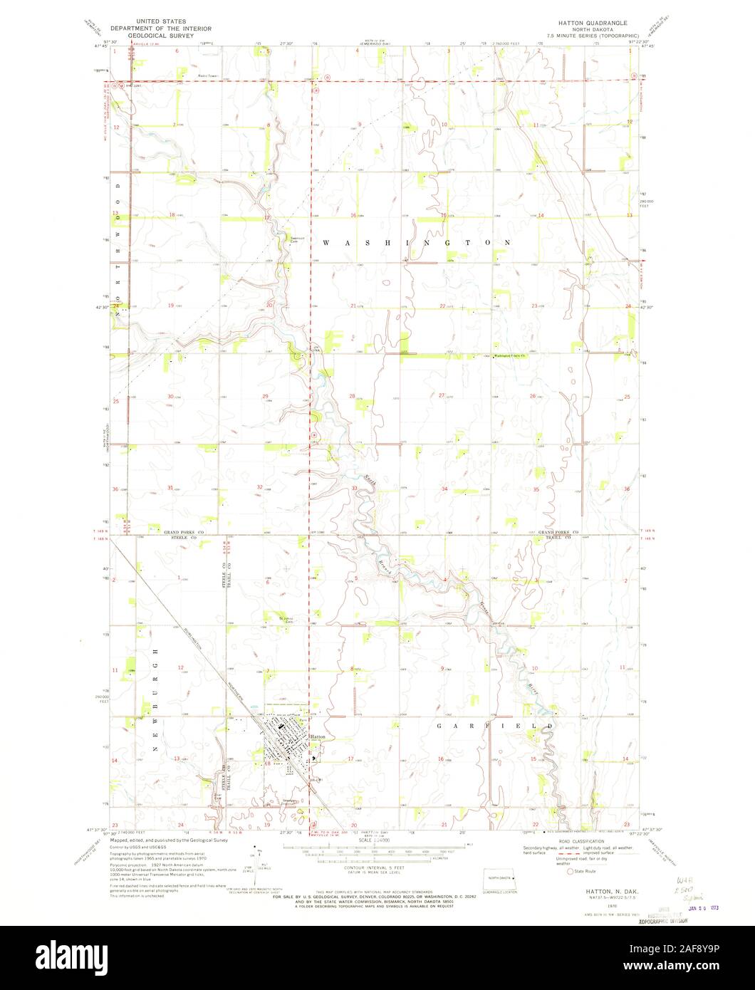 Map of hatton north dakota hi-res stock photography and images - Alamy