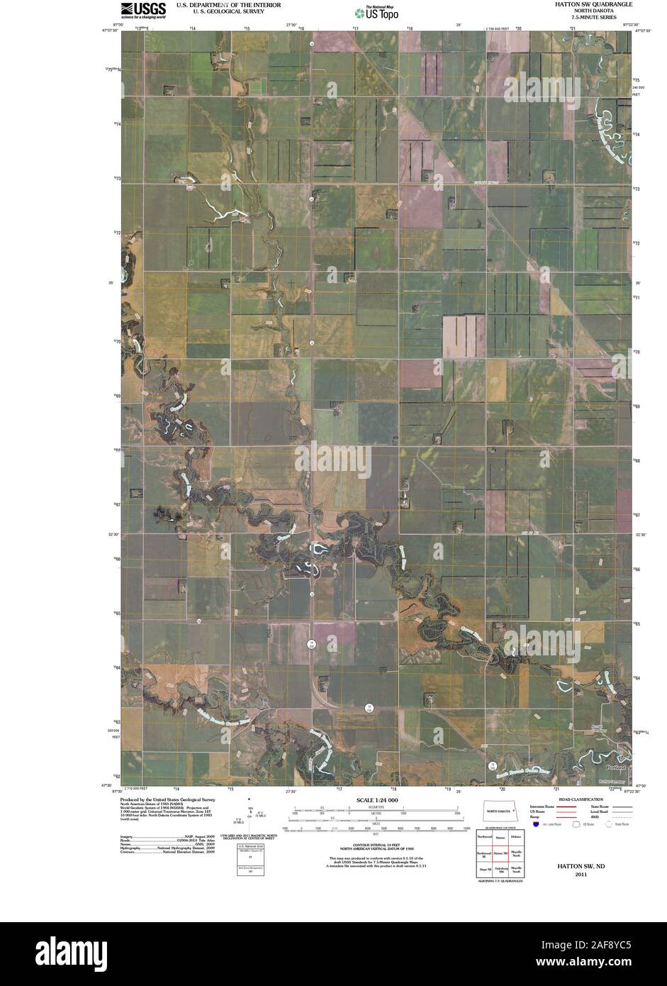 Map of hatton north dakota hi-res stock photography and images - Alamy