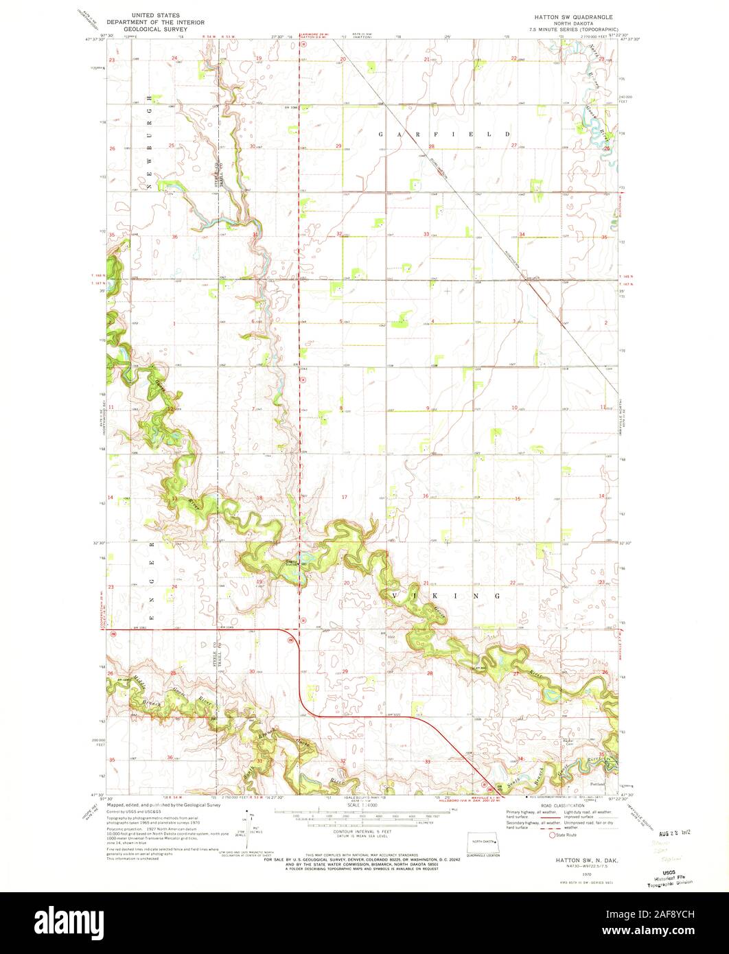 Map of hatton north dakota hi-res stock photography and images - Alamy