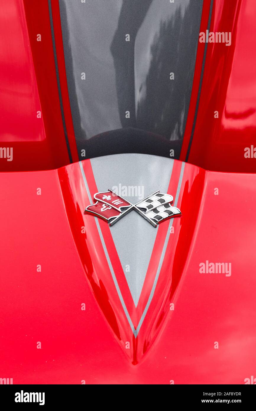 Detail of a restored and modified 1967 Chevrolet Corvette Stingray ...