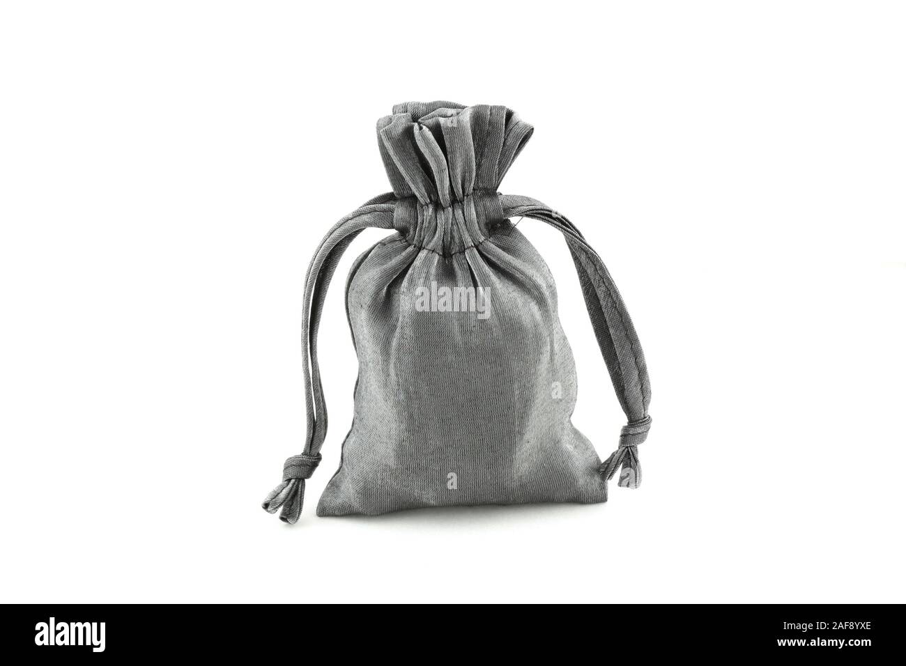 small fabric pouch isolated on white background Stock Photo - Alamy