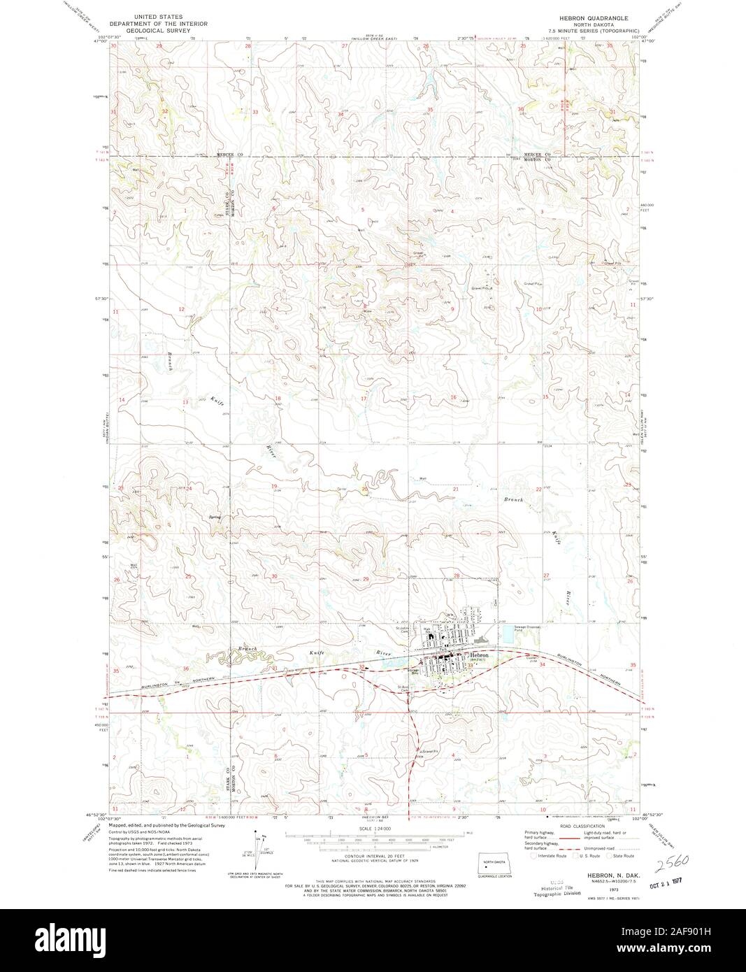 Hebron north dakota map hi-res stock photography and images - Alamy