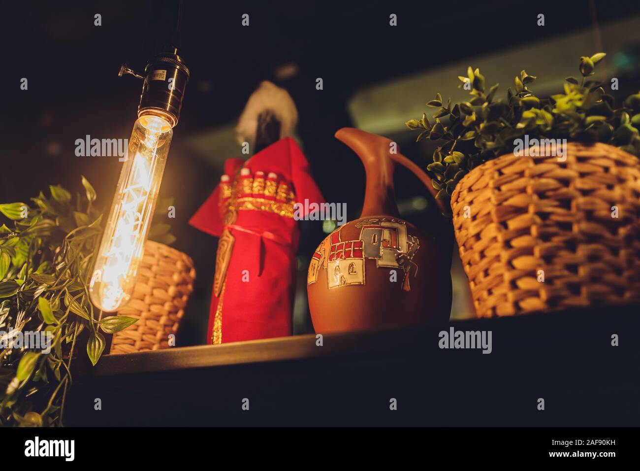 Detail of the national costume of the Caucasian Highlander, pockets for ...