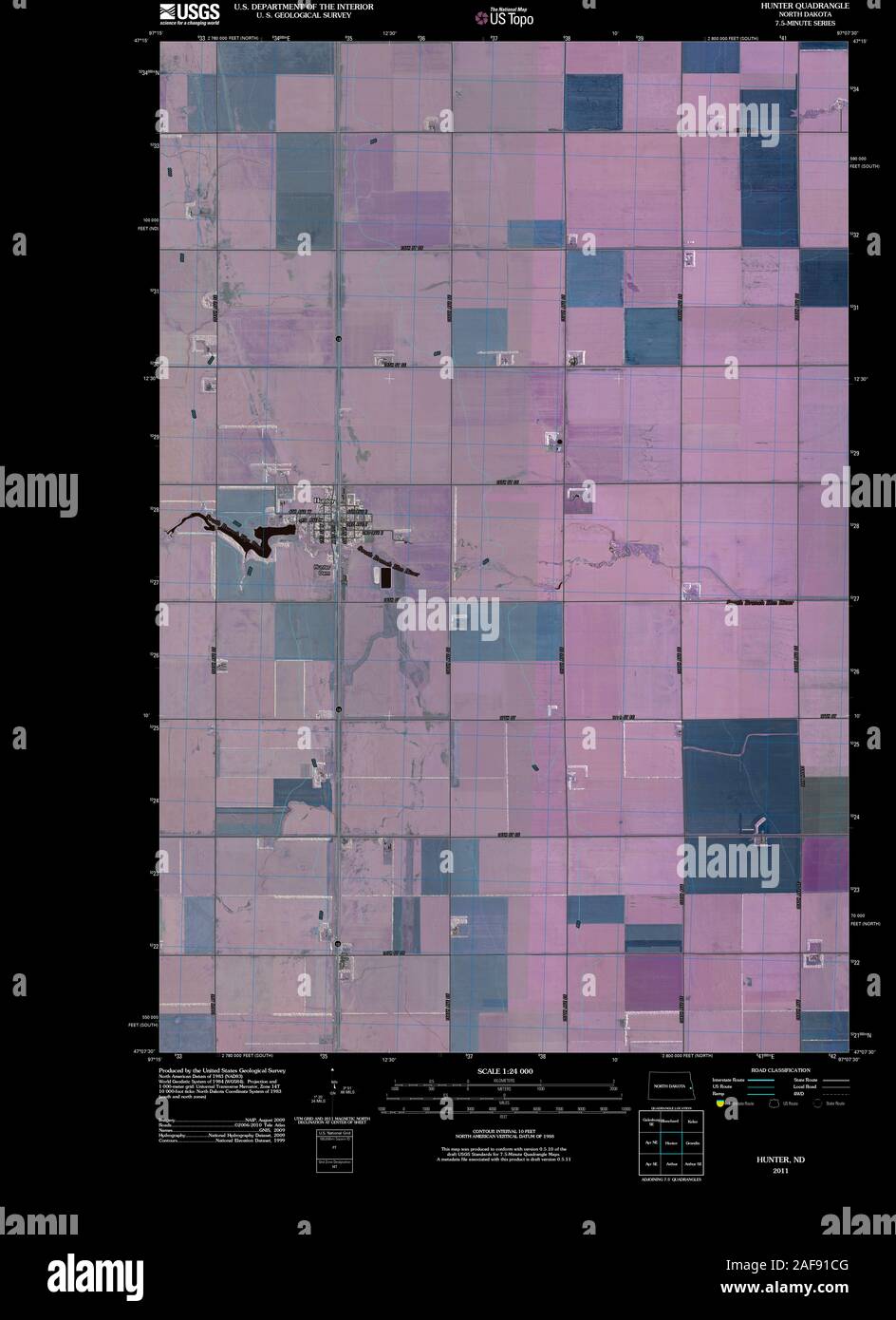 Hunter north dakota map hi-res stock photography and images - Alamy