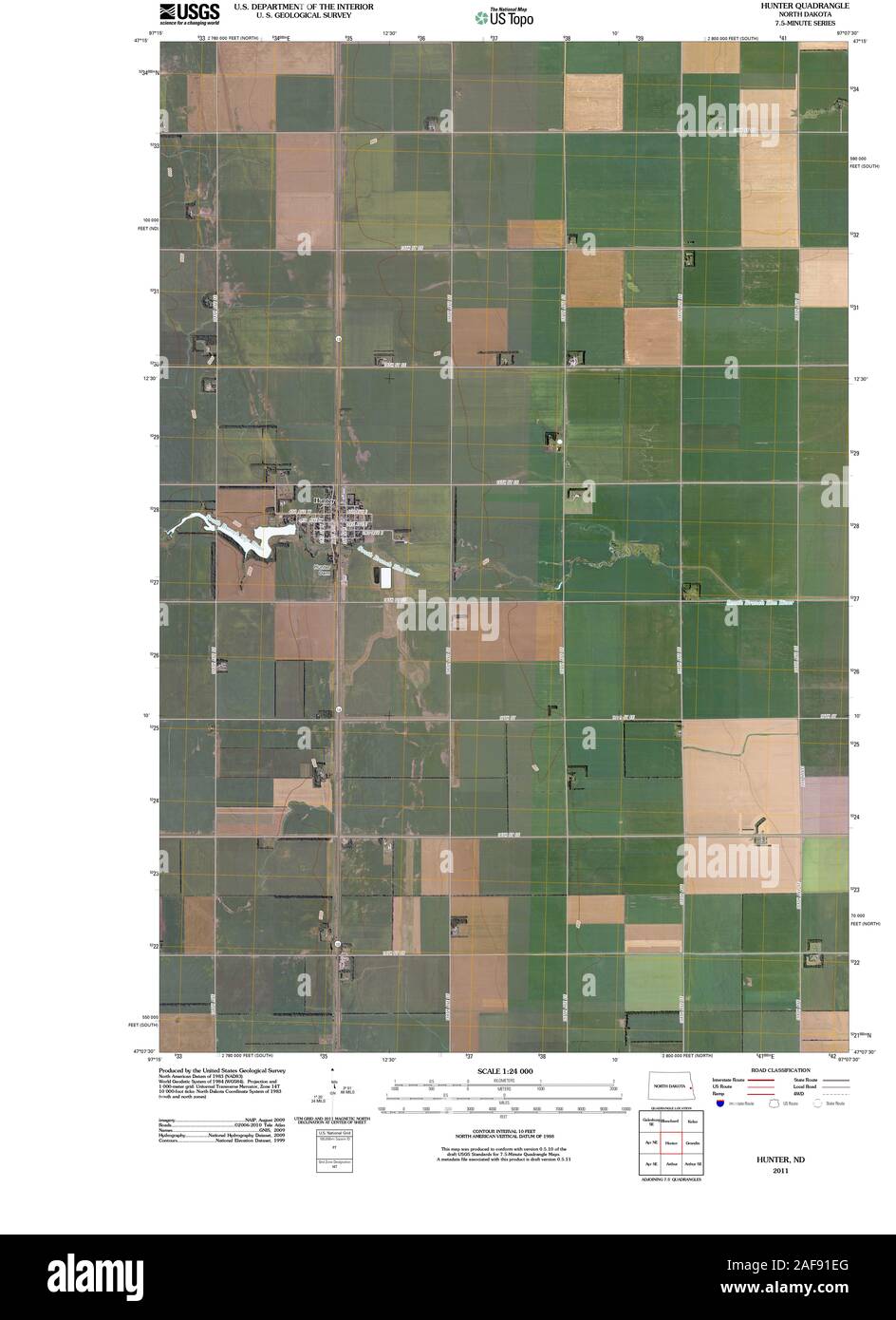 Hunter north dakota map Cut Out Stock Images & Pictures - Alamy