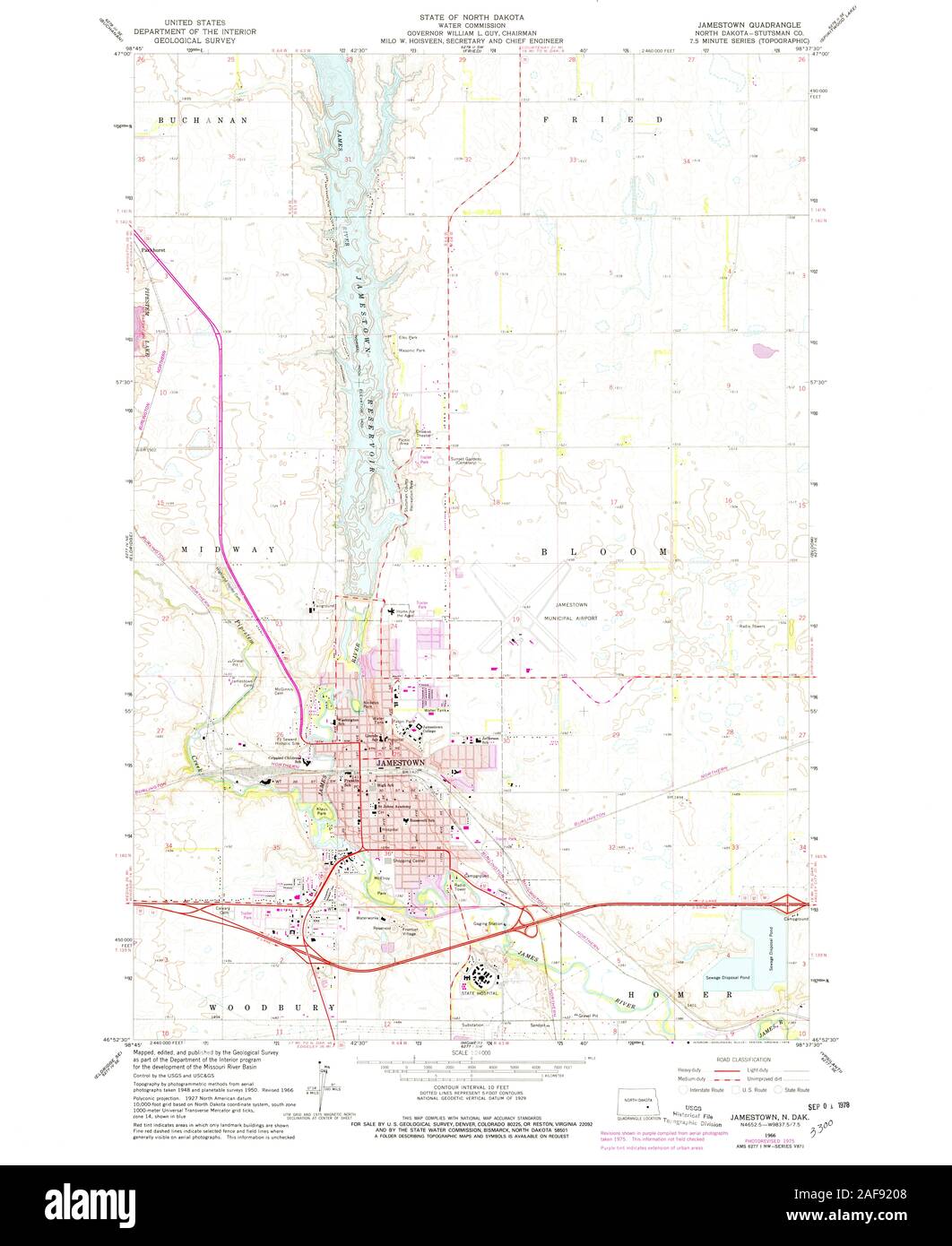 Map of jamestown north dakota hi-res stock photography and images - Alamy