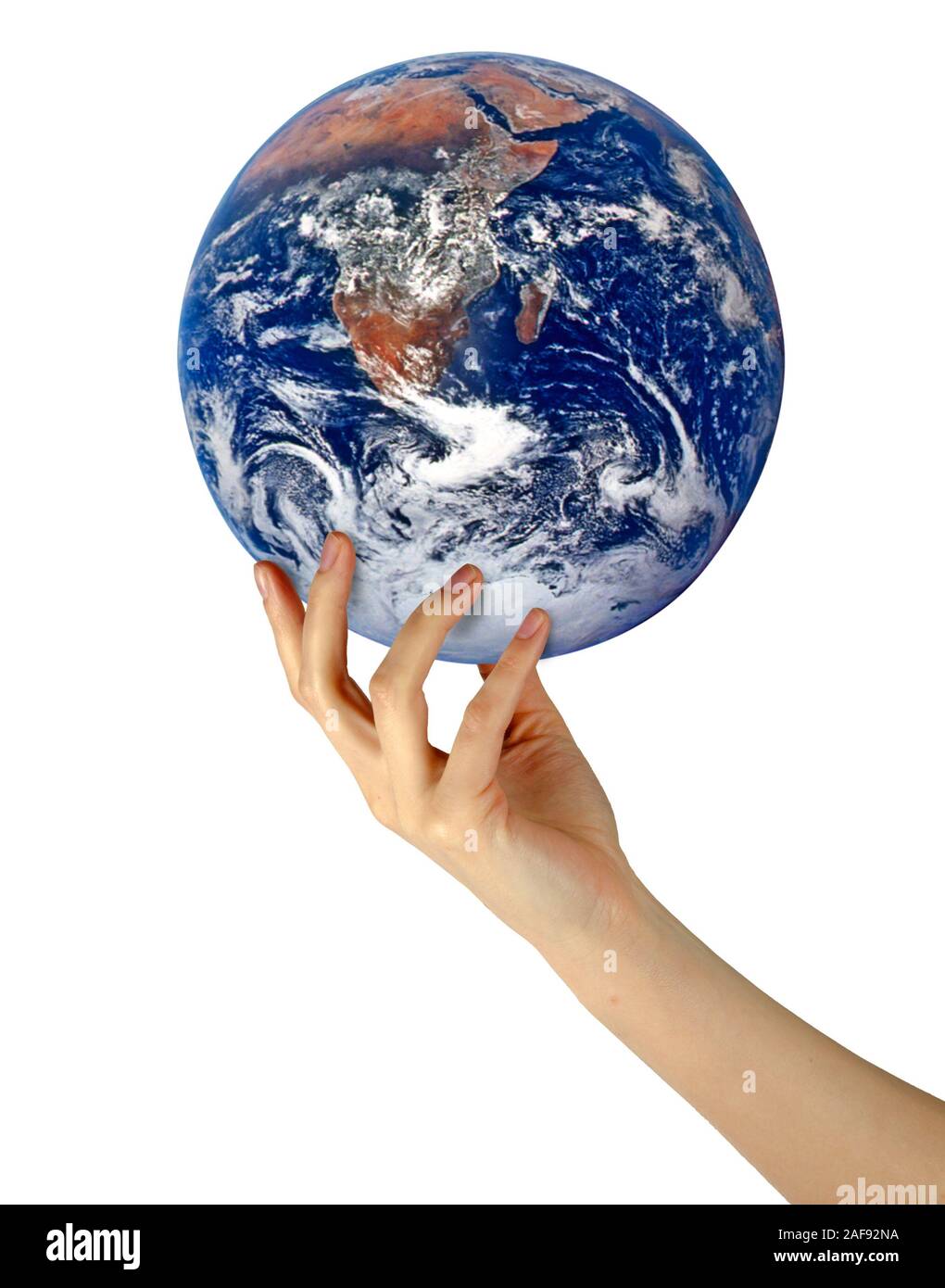 Planet earth in hand Stock Photo - Alamy