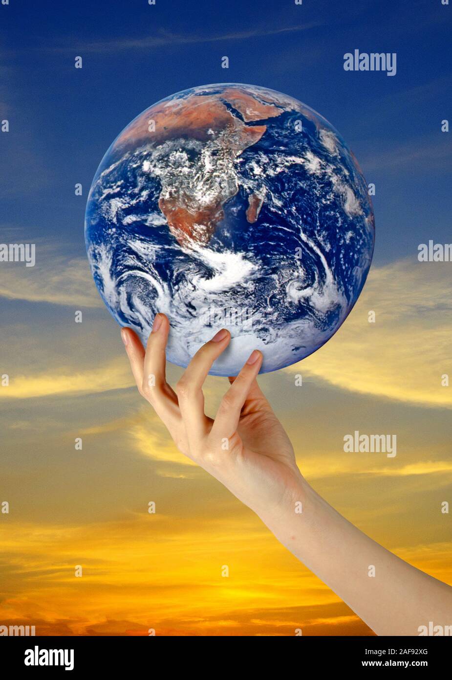 Planet earth as symbol of nature conservation.Elements of this image ...