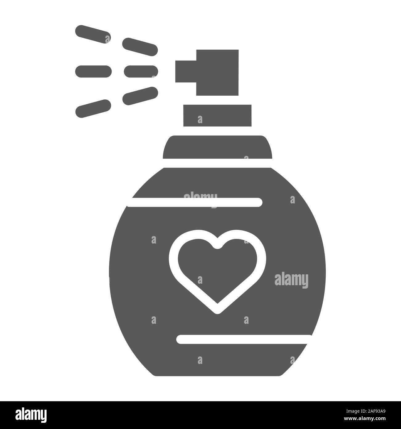 Love perfume glyph icon, valentine and holiday, aroma sign, vector ...