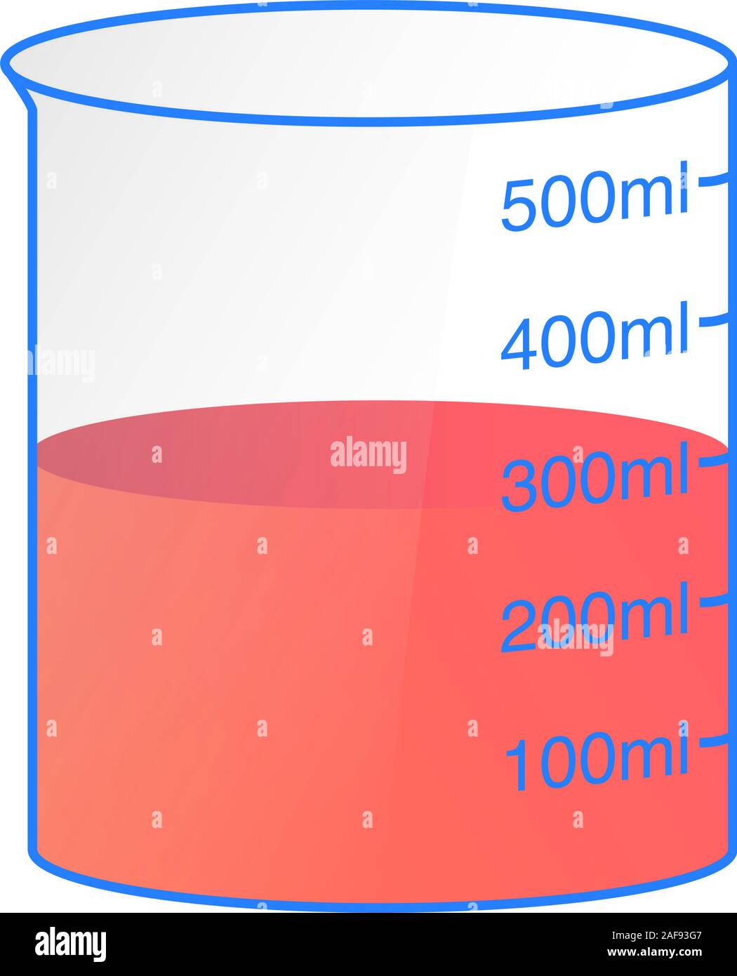 vector grade glass beaker Stock Photo - Alamy