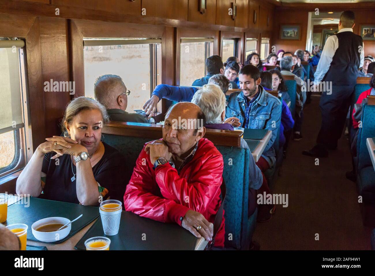 El Chepe Train First Class Passengers, Chihuahua State, Mexico Stock ...