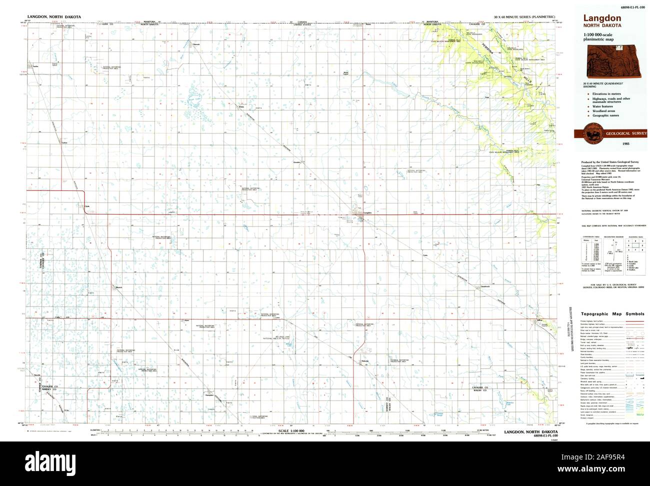 Langdon north dakota map hi-res stock photography and images - Alamy