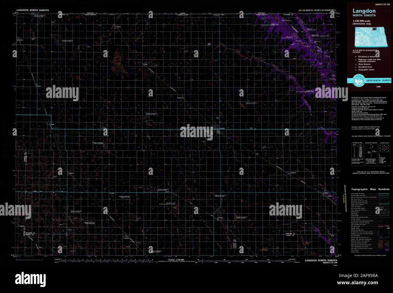 Langdon north dakota map hi-res stock photography and images - Alamy