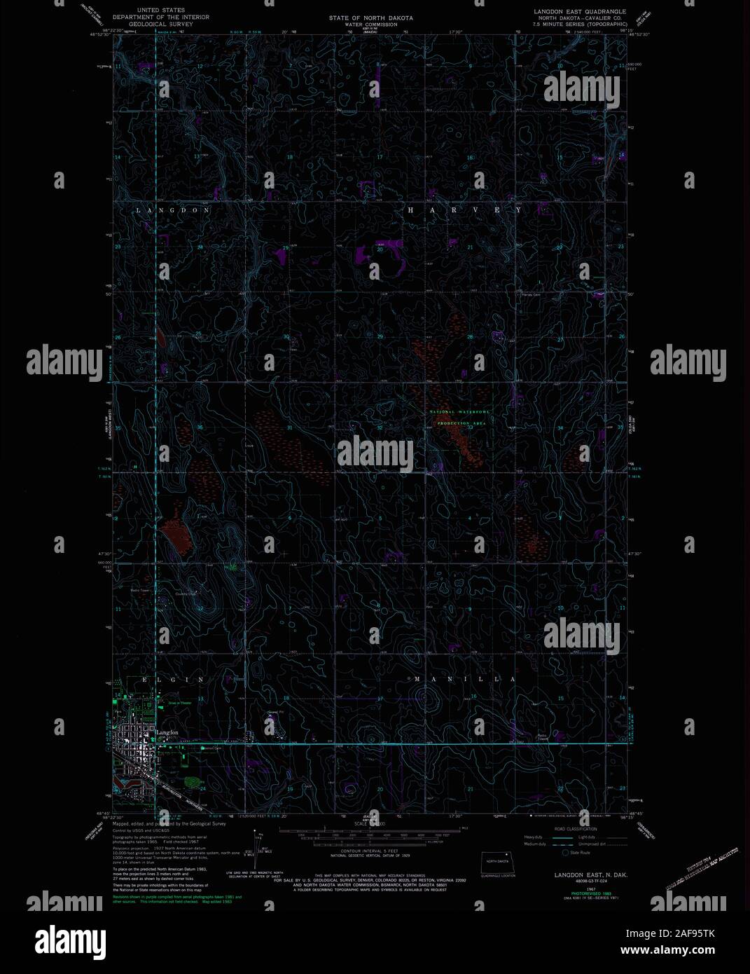 Map of langdon north dakota hi-res stock photography and images - Alamy