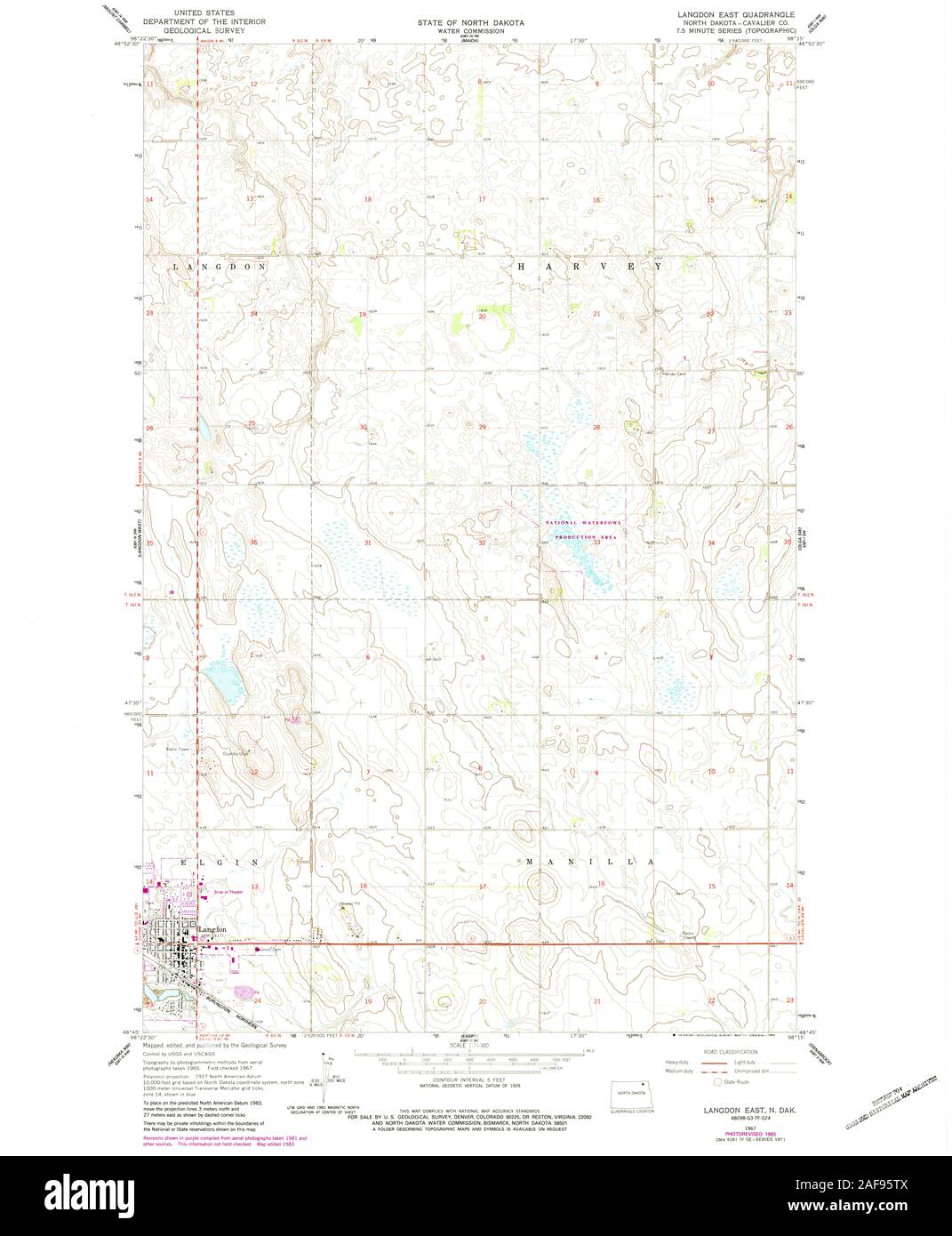 Map of langdon north dakota hi-res stock photography and images - Alamy