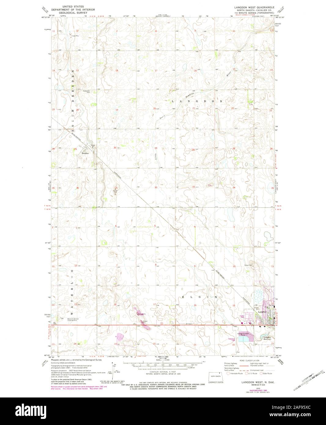 Langdon north dakota map hi-res stock photography and images - Alamy