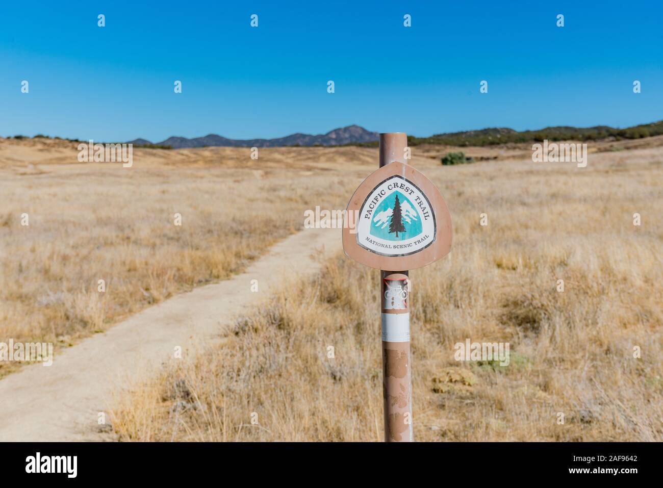 Hiking on the Pacific Crest Trail at Warner Springs, California Stock ...