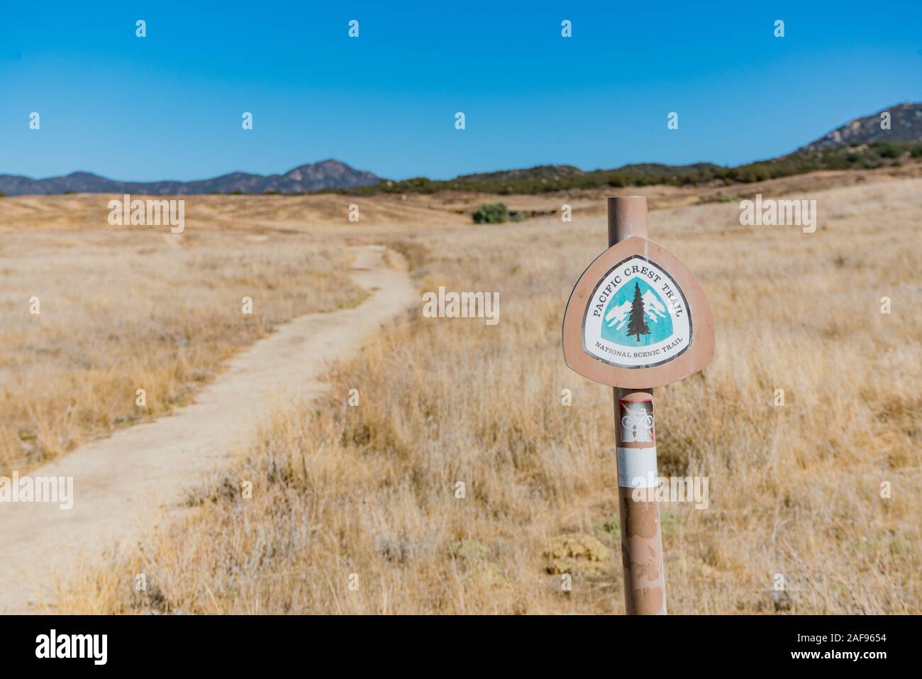 Hiking on the Pacific Crest Trail at Warner Springs, California Stock ...