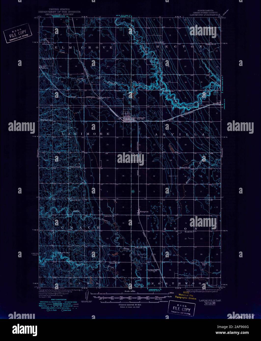 Map of larimore hi-res stock photography and images - Alamy