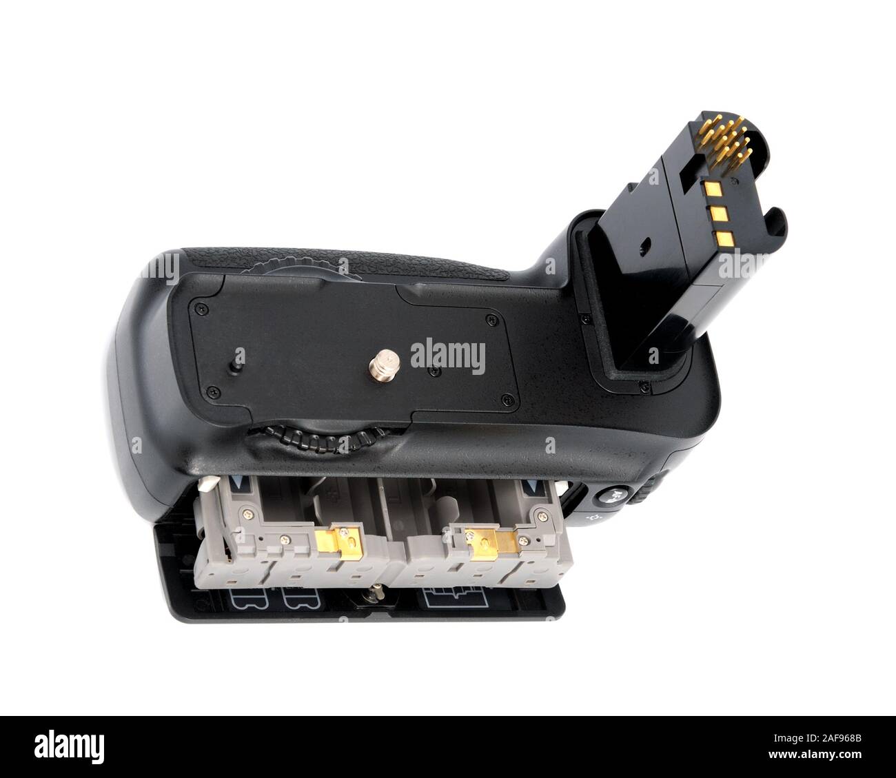 Battery grip for dslr cameras isolated on white background Stock Photo ...