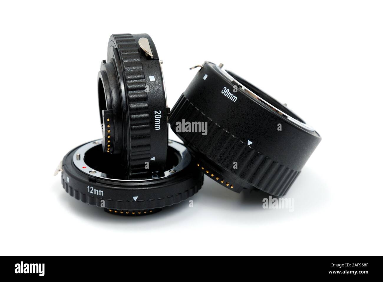 Ring Macro Extension Tube on white background Stock Photo - Alamy