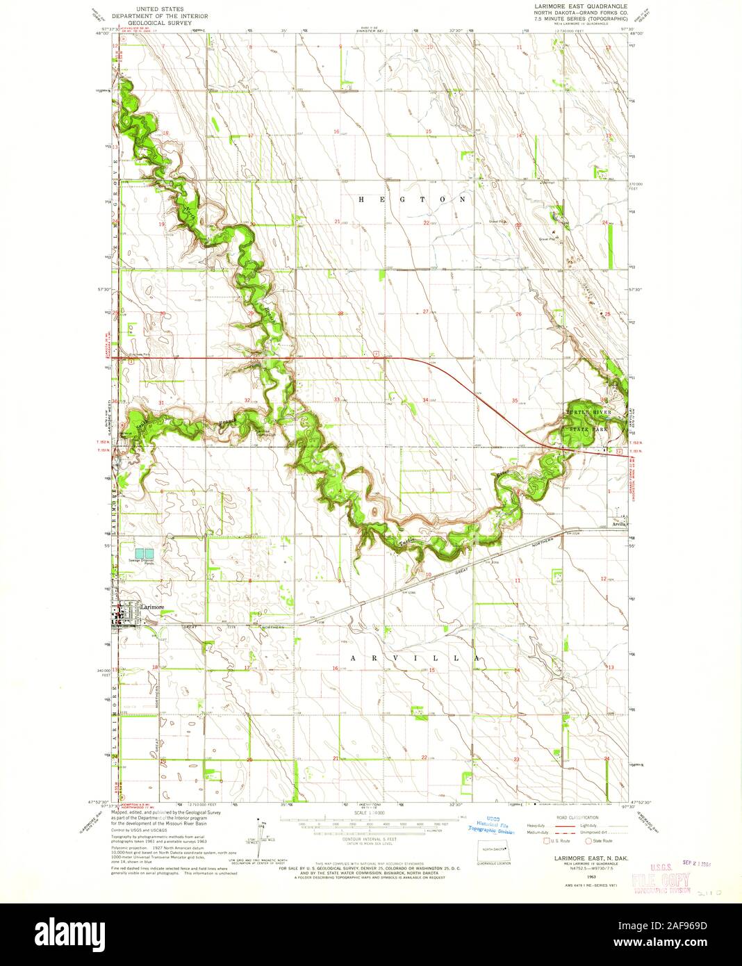 Map of larimore hi-res stock photography and images - Alamy